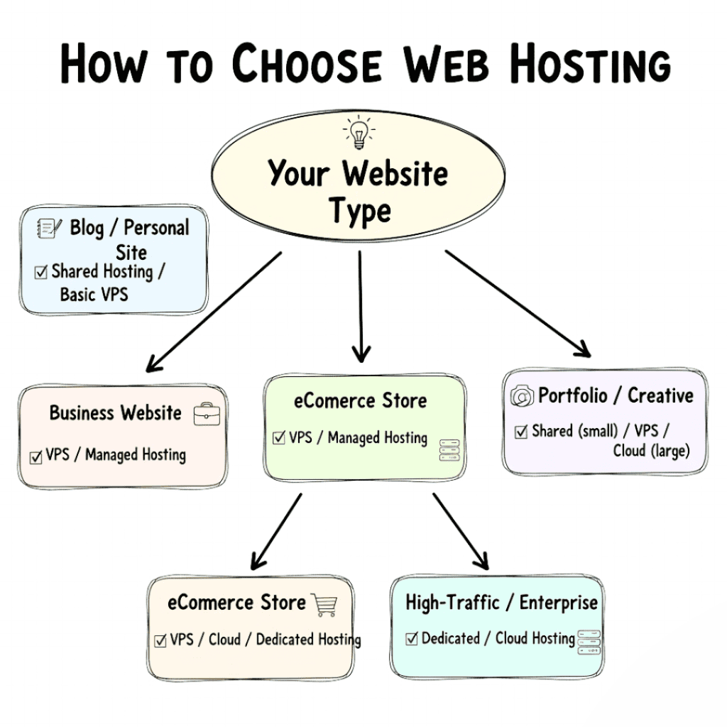 How to Choose Web Hosting Based on Your Website Type